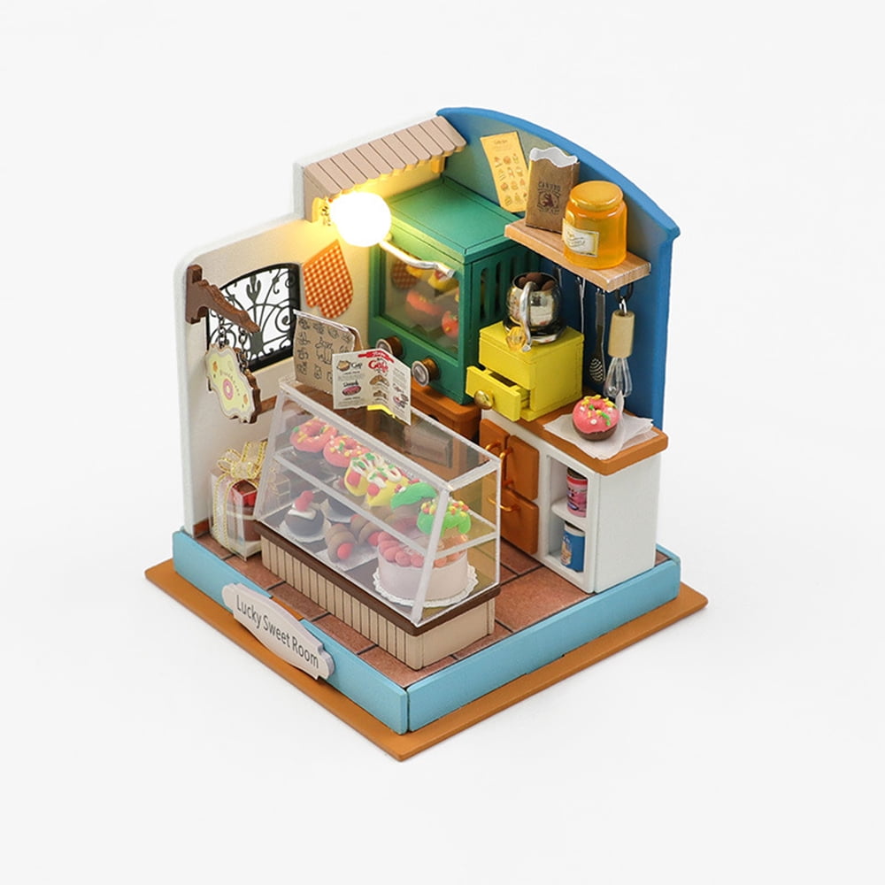 SeekFunning DIY Miniature and Furniture Dollhouse Kit,Mini 3D Wooden ...