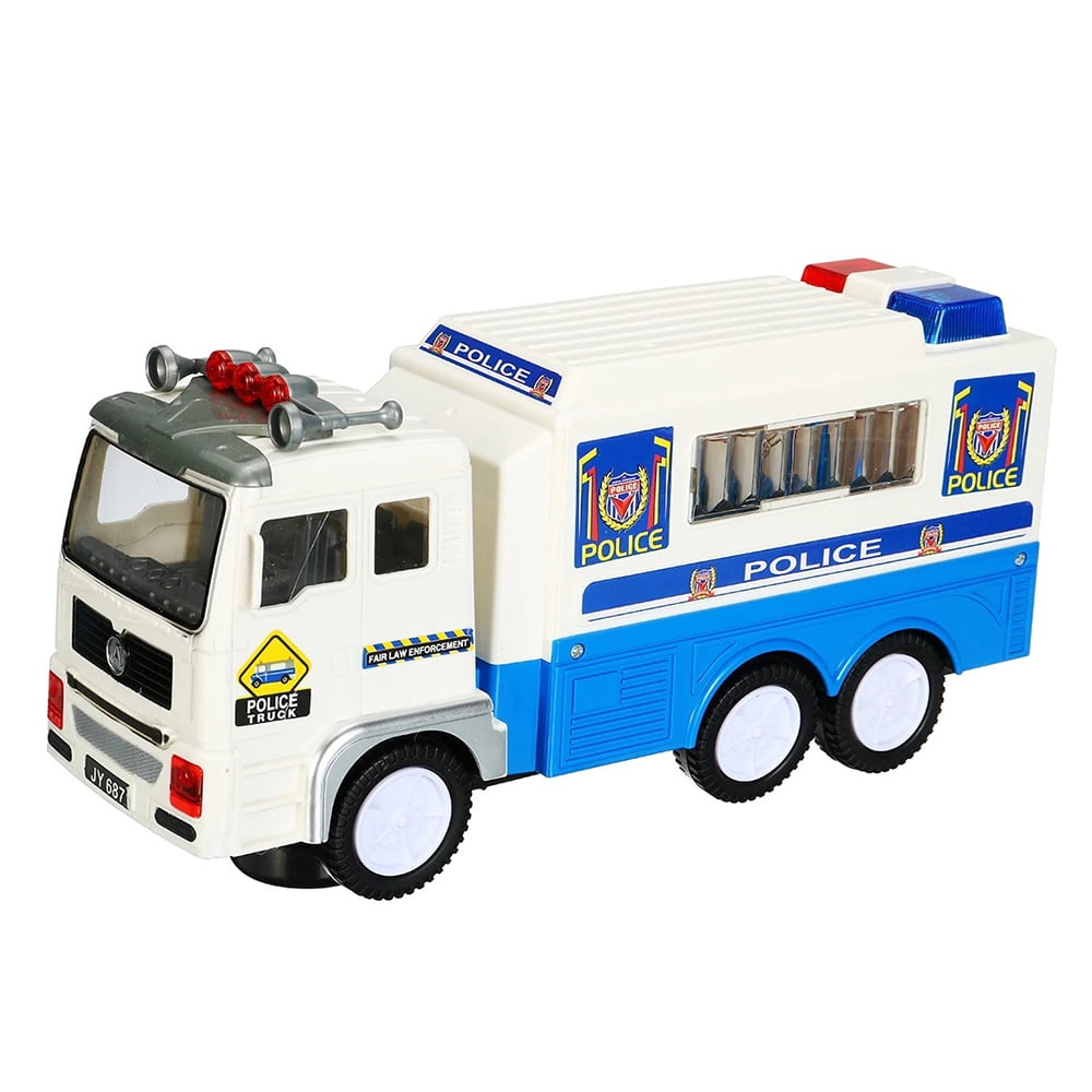 SeekFunning Electric Police Car Kids Toy - with Bright Flashing 4D Lights & Real Siren Sounds ...