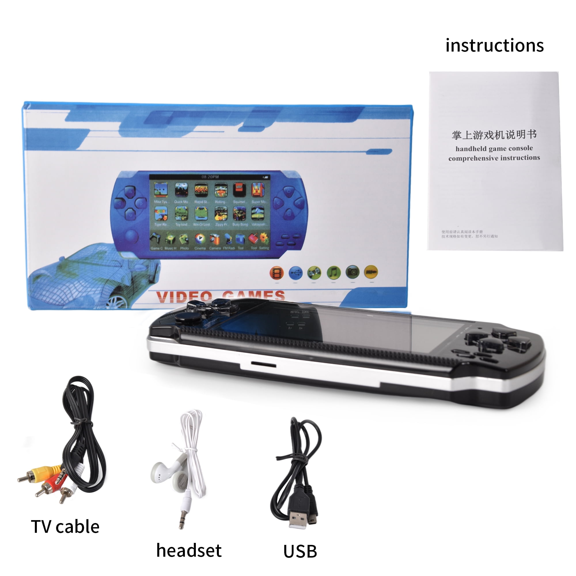 SeekFunning Handheld Video Game Console, 4.3" HD Color Screen - Walmart.com