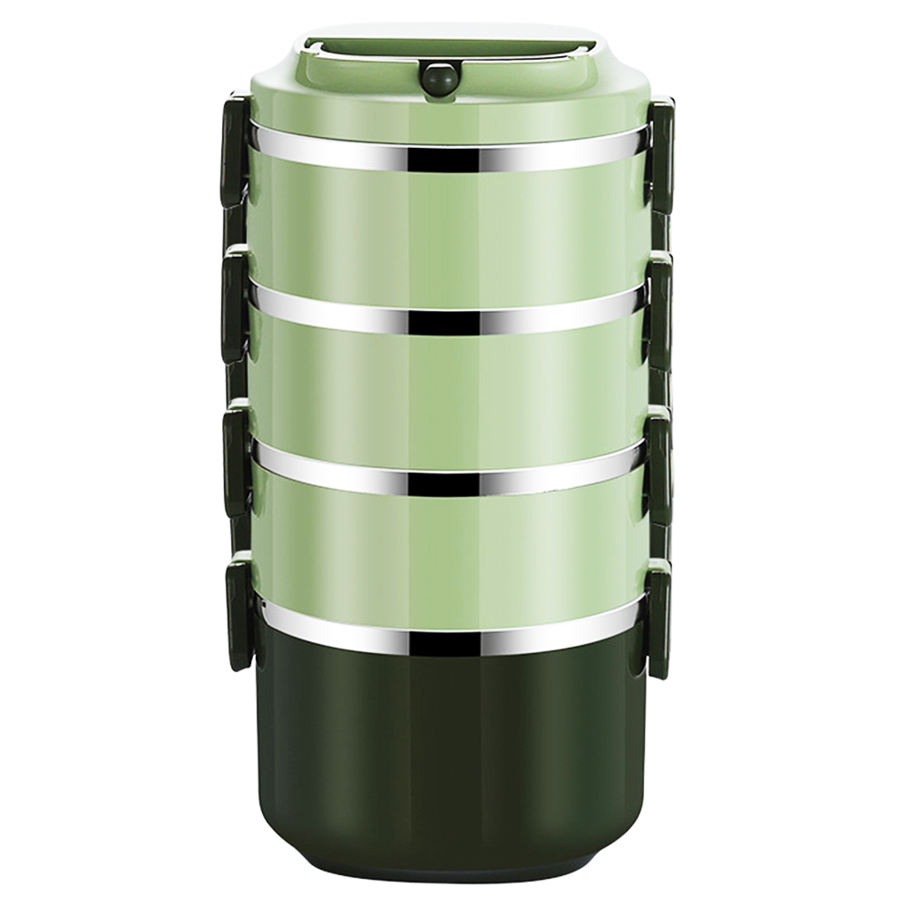 SeekFunning Home Thermal Bento Lunch Box, 4-Tier Cylinder Stackable ...