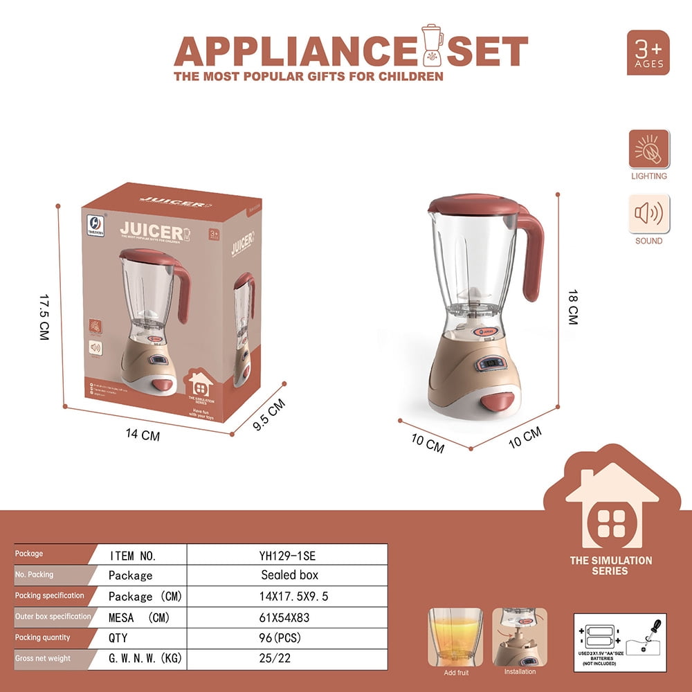 SeekFunning Kids Kitchen Pretend Play Toy, Blender Toy with Realistic ...