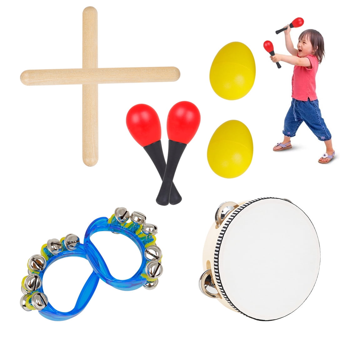 SeekFunning Set of 5 PCS Rhythm & Musical Toys for Toddlers 1-3 Years ...