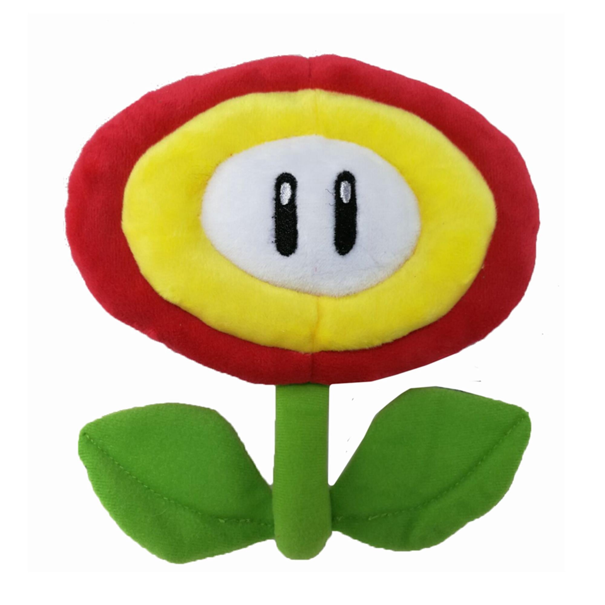 SeekFunning Super Mario Fire Flower Plush Toy 7" Red Sun Flower Plush ...