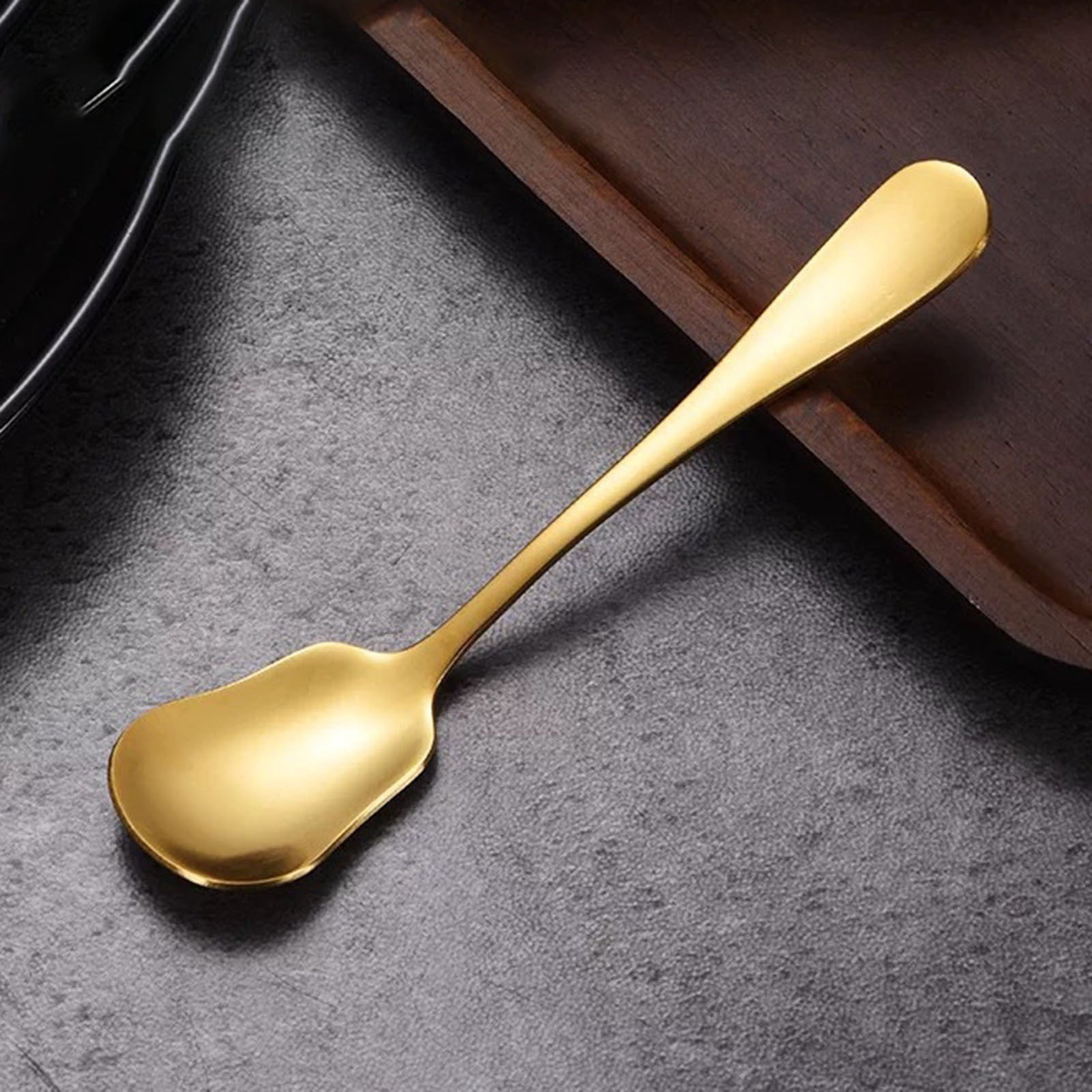 SeekLGT 5.3 Inch Stainless Steel Ice Cream Spoon Long Handle Dessert ...
