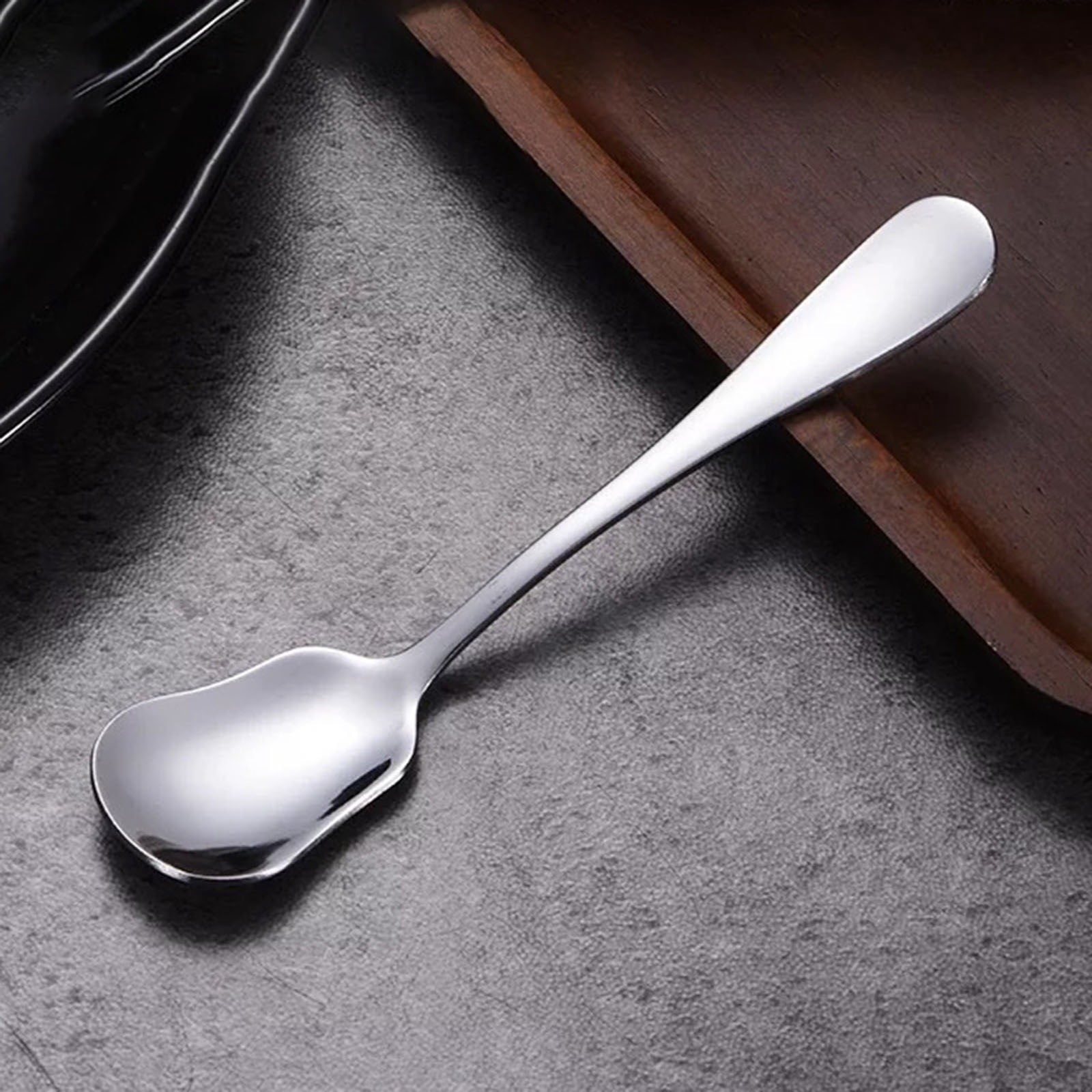 SeekLGT 5.3 Inch Stainless Steel Ice Cream Spoon Long Handle Dessert ...