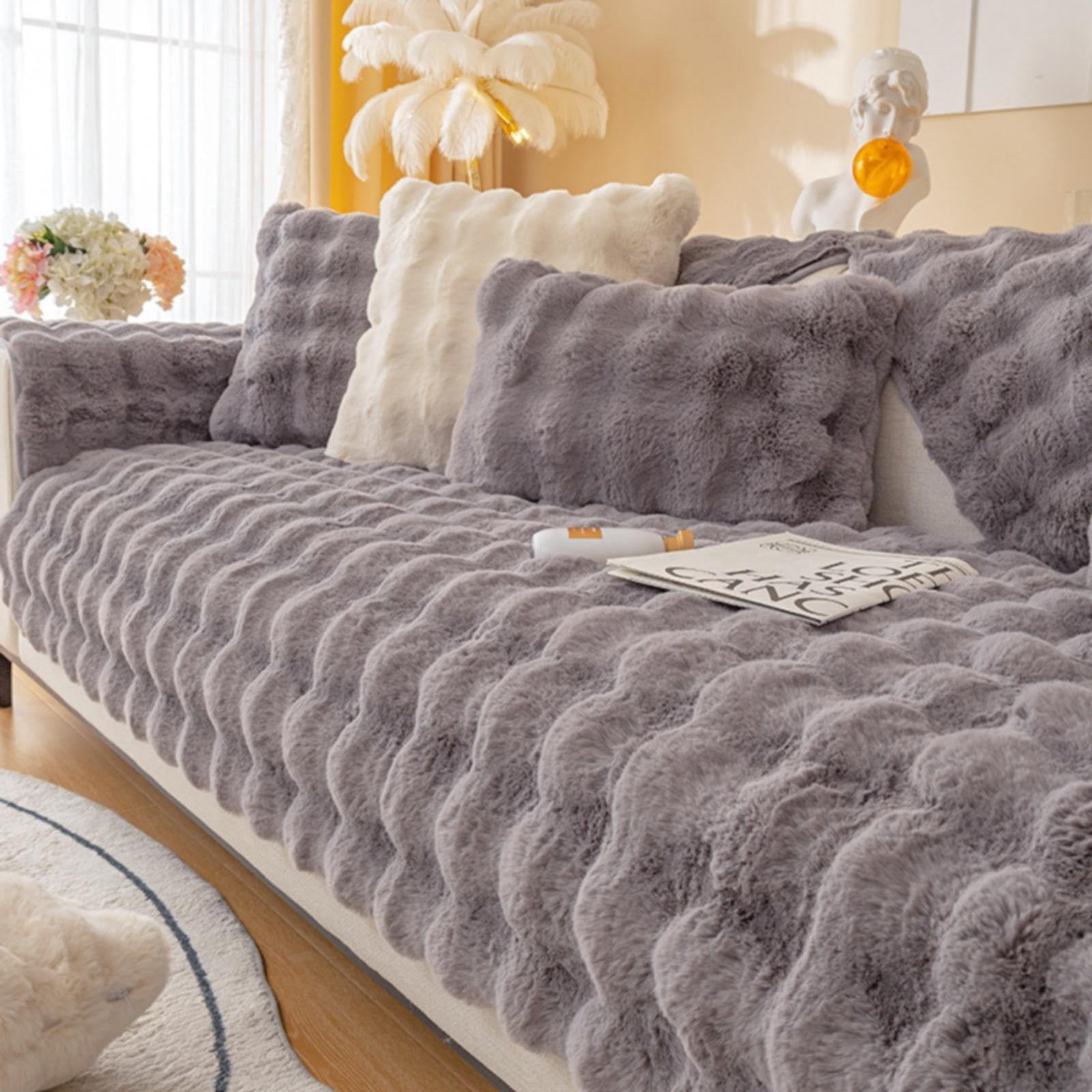 SeekLGT Couch Cover,Couch Covers For Sofa,Interesting Comfortable Solid ...