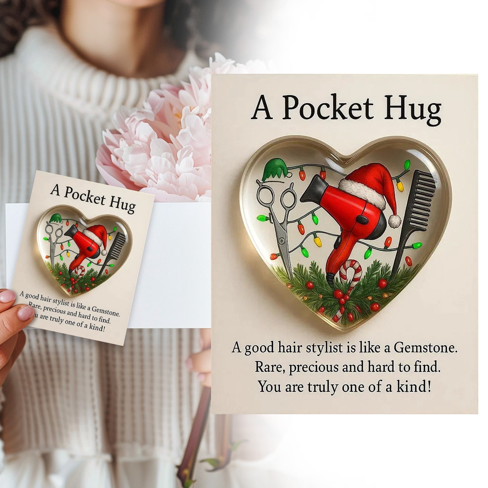 SeekLGT Pocket Hug For Hairstylists Mini Hairdresser Tools Heart Pocket ...