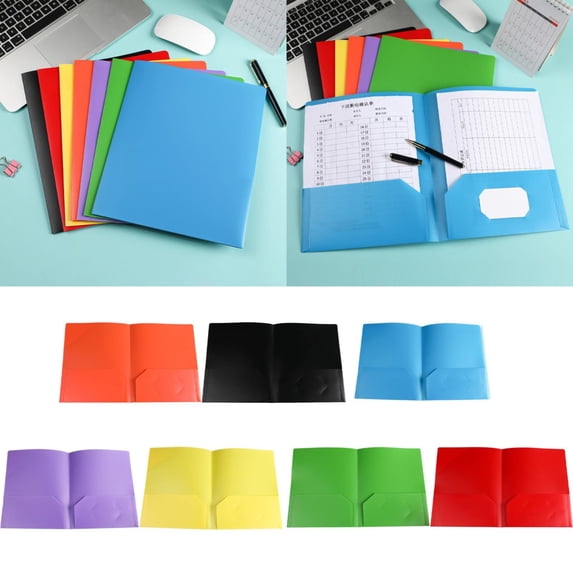 SeekLGT Premium Plastic Document Purple Organizer, Secure Dual Pocket ...