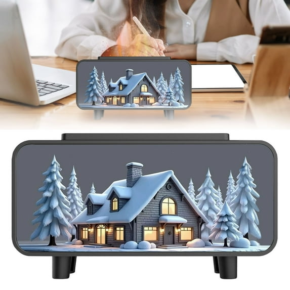 SeekLGT Projection Compact Flame Humidifier - Fireplace Essential Oil ...