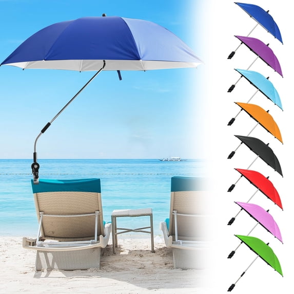 SeekLGT Sky Blue Chair Umbrella with Universal Clamp, 26.77in ...