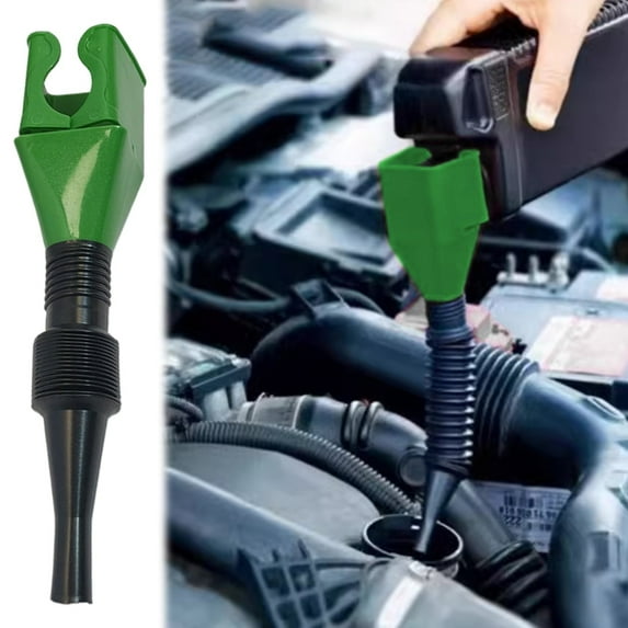 SeekLGT Snap Funnel Retractable Flexible Automotive Oil and Fuel Funnel ...