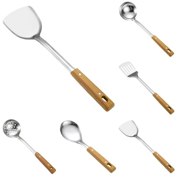 SeekLGT Stainless Steel Kitchen Utensils Cooking Utensil Set Spatula ...