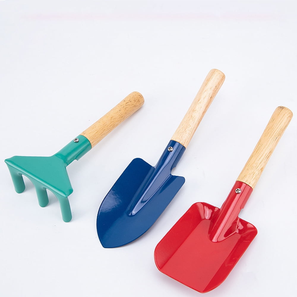 Seekfunning 3PC Gardening Tools Set for Kids, Outdoor Iron Tools for, Kids Shovel, Rakes Set ...