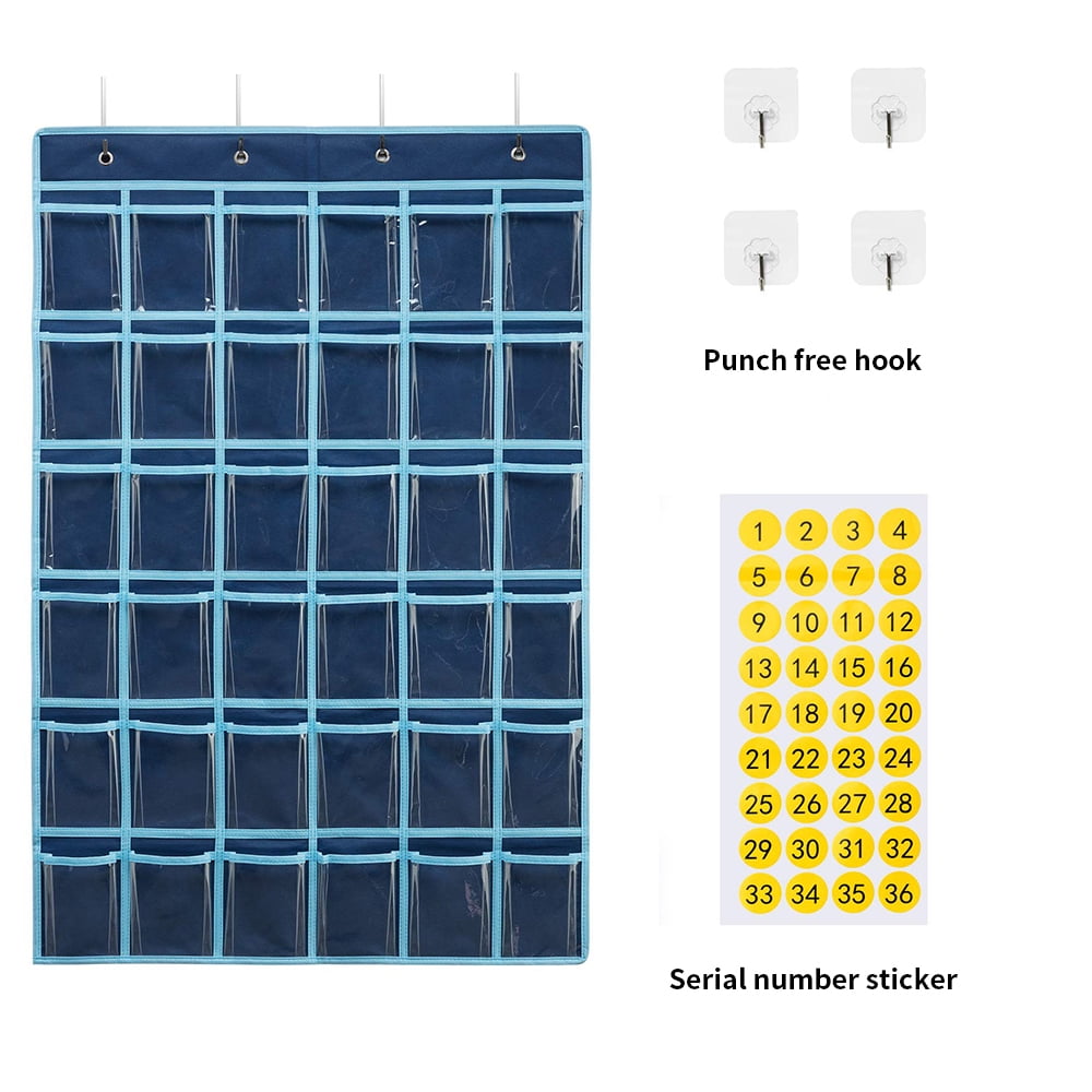 Seekfunning Transparent Classroom Pocket Chart , 36 Pockets for ...