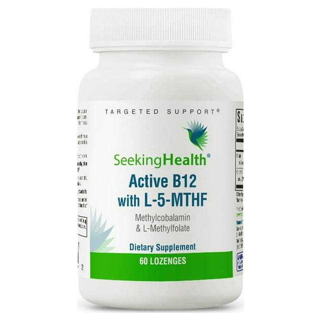 Seeking Health Active B12 With L-5-MTHF Folate Pills Supplements, 60 ...