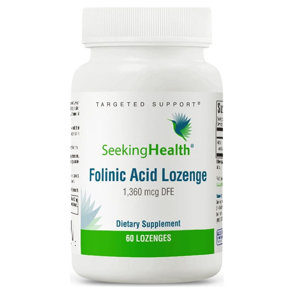 Seeking Health Folinic Acid Lozenge, 1,360 mcg DFE, 60 Lozenges ...