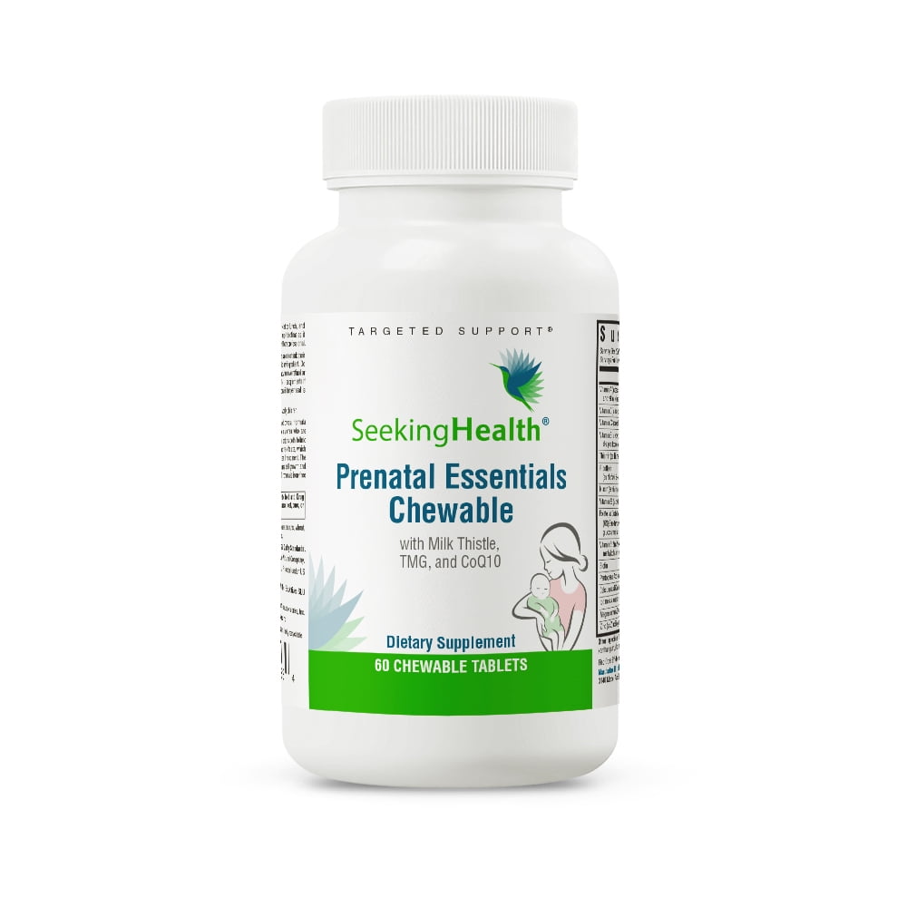 Seeking Health Prenatal Essentials Chewable with Milk Thistle, TMG, and ...