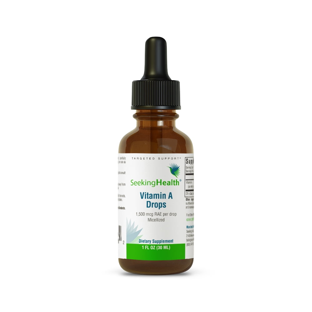 Seeking Health Vitamin A Drops, 1,500 mcg RAE/Drop, 1 fl oz (30 ml ...