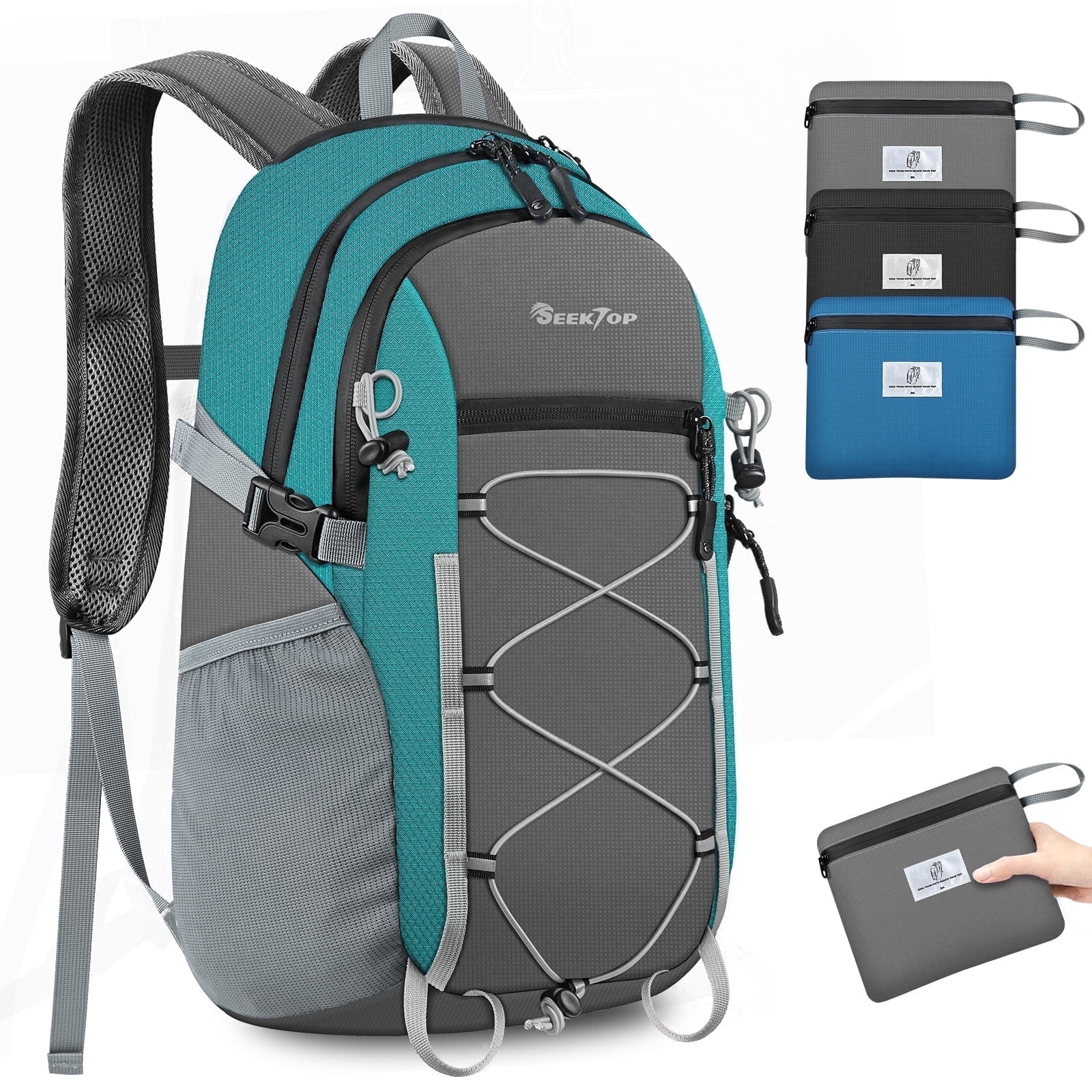 Seektop 20L Foldable Waterproof Hiking Backpack, Ultralight Daypack ...