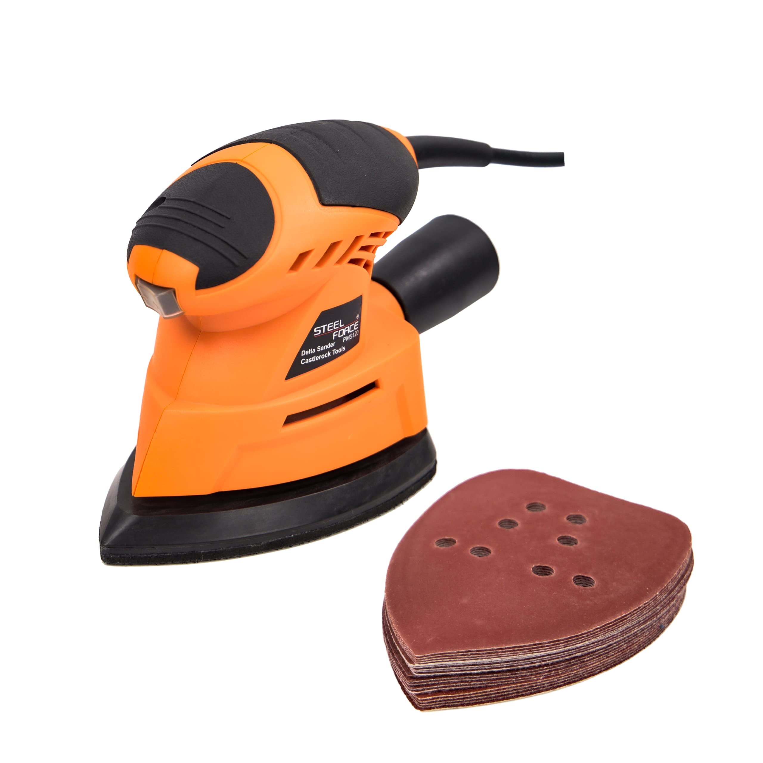 Steel Force, PMS120 Mouse Sander, 12000 OPM, 360¬∞ Rotatable Pad ...