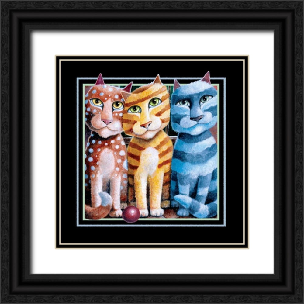 Seeley, Laura 26x26 Black Ornate Wood Framed with Double Matting Museum ...