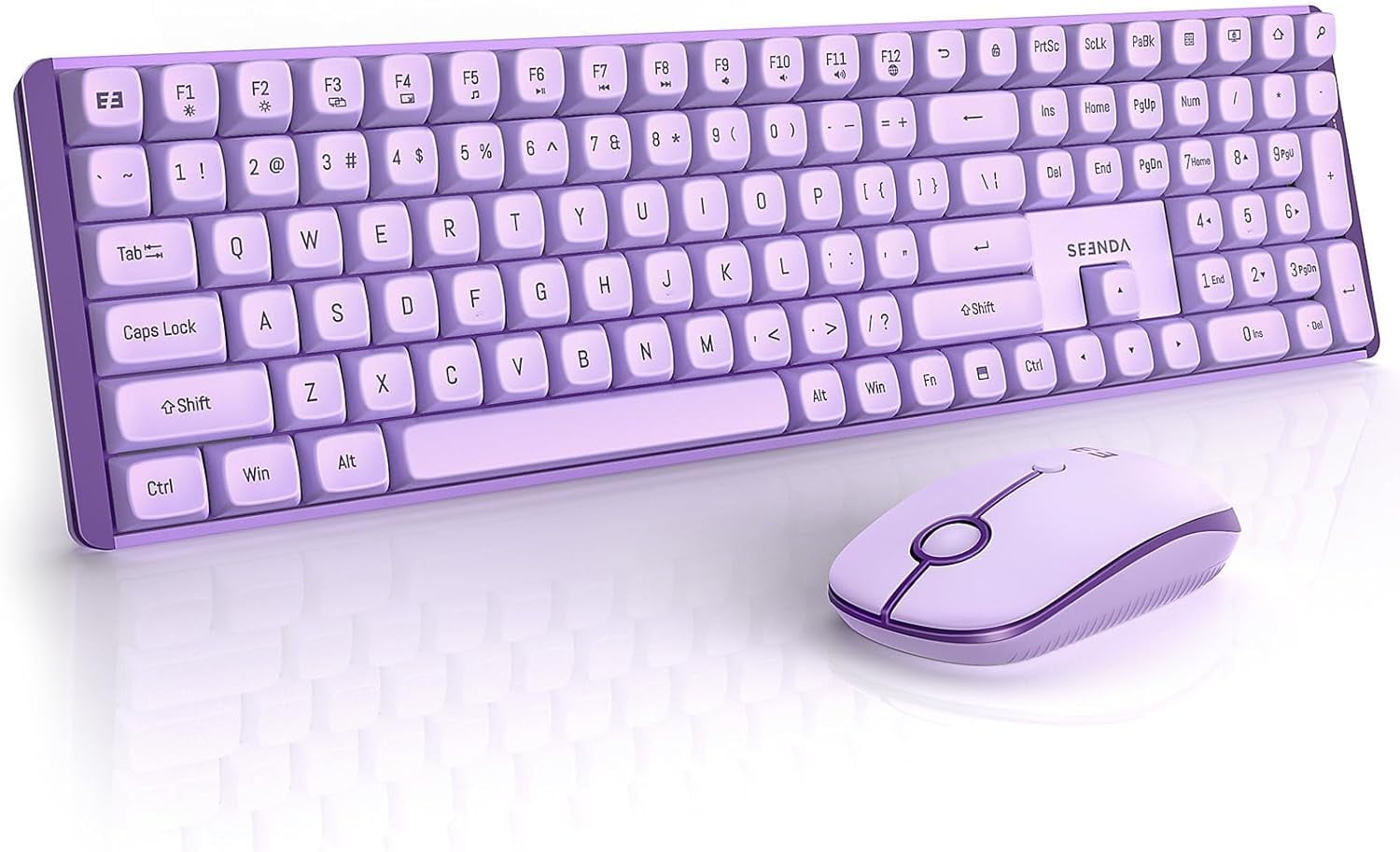 Seenda Wireless Keyboard and Mouse Combo, Mechanical Wireless ...