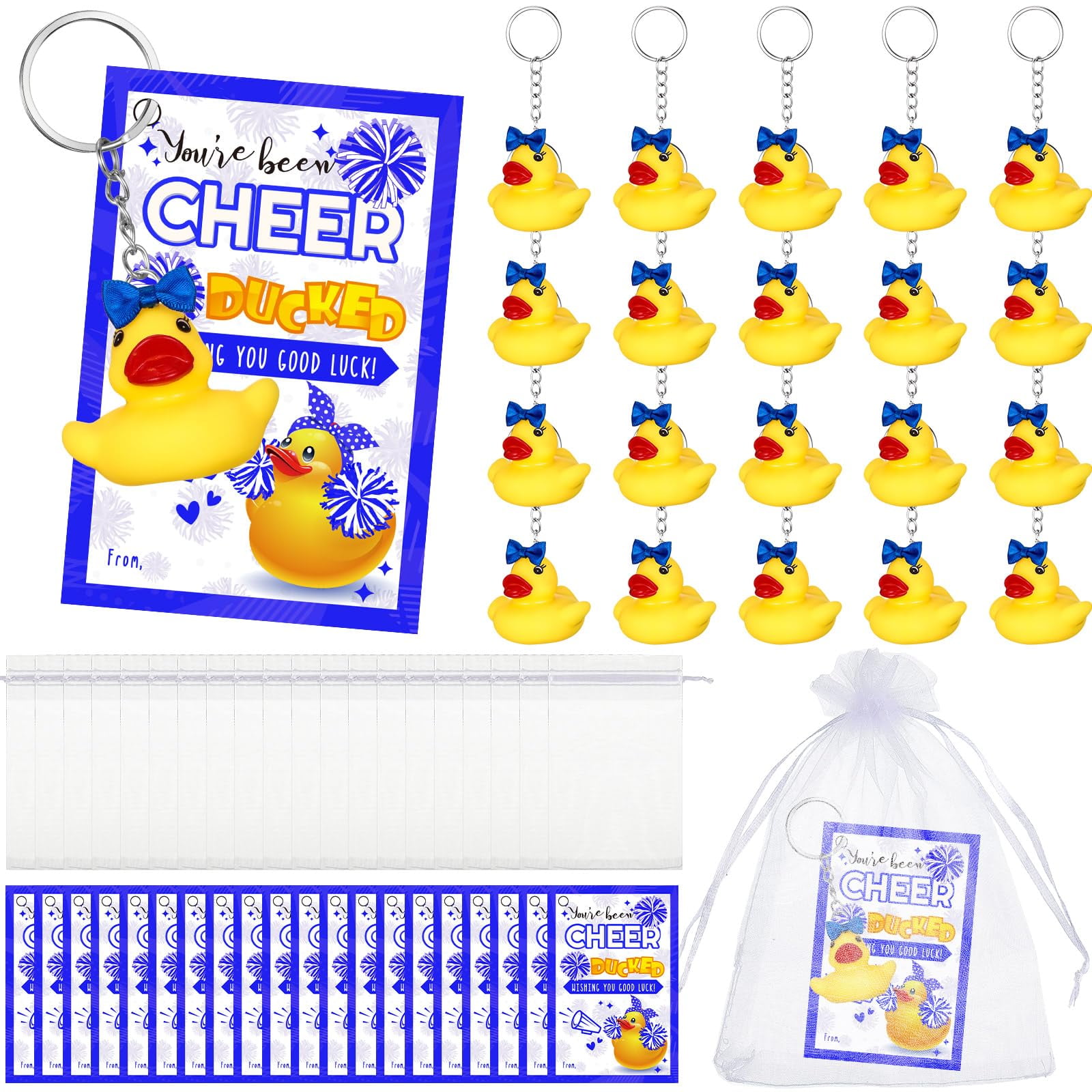 Seenelling 20 Set Cheer MMF7 Gifts Bulk Duck Keychain You've Been Cheer ...