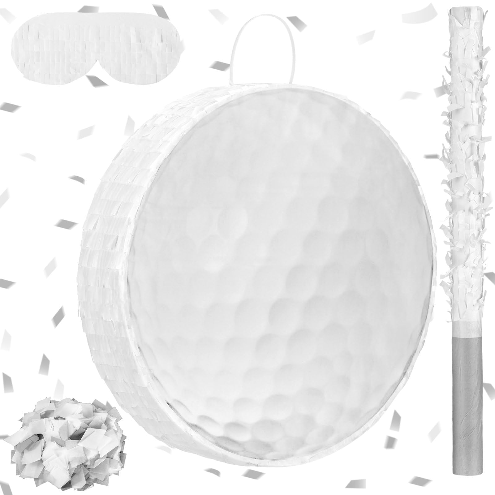 Seenelling Golf Ball Piñata with Blindfold Stick and Confetti Birthday ...