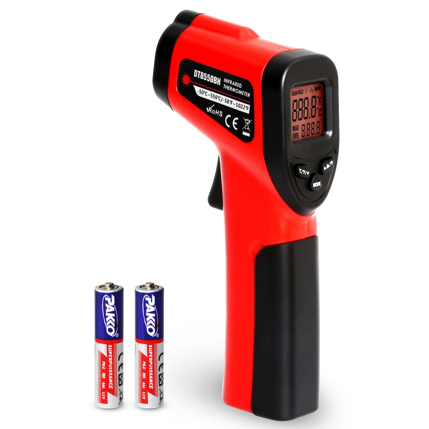 Seentech DT8550BH Infrared Thermometer Gun - Non-Contact Temperature ...