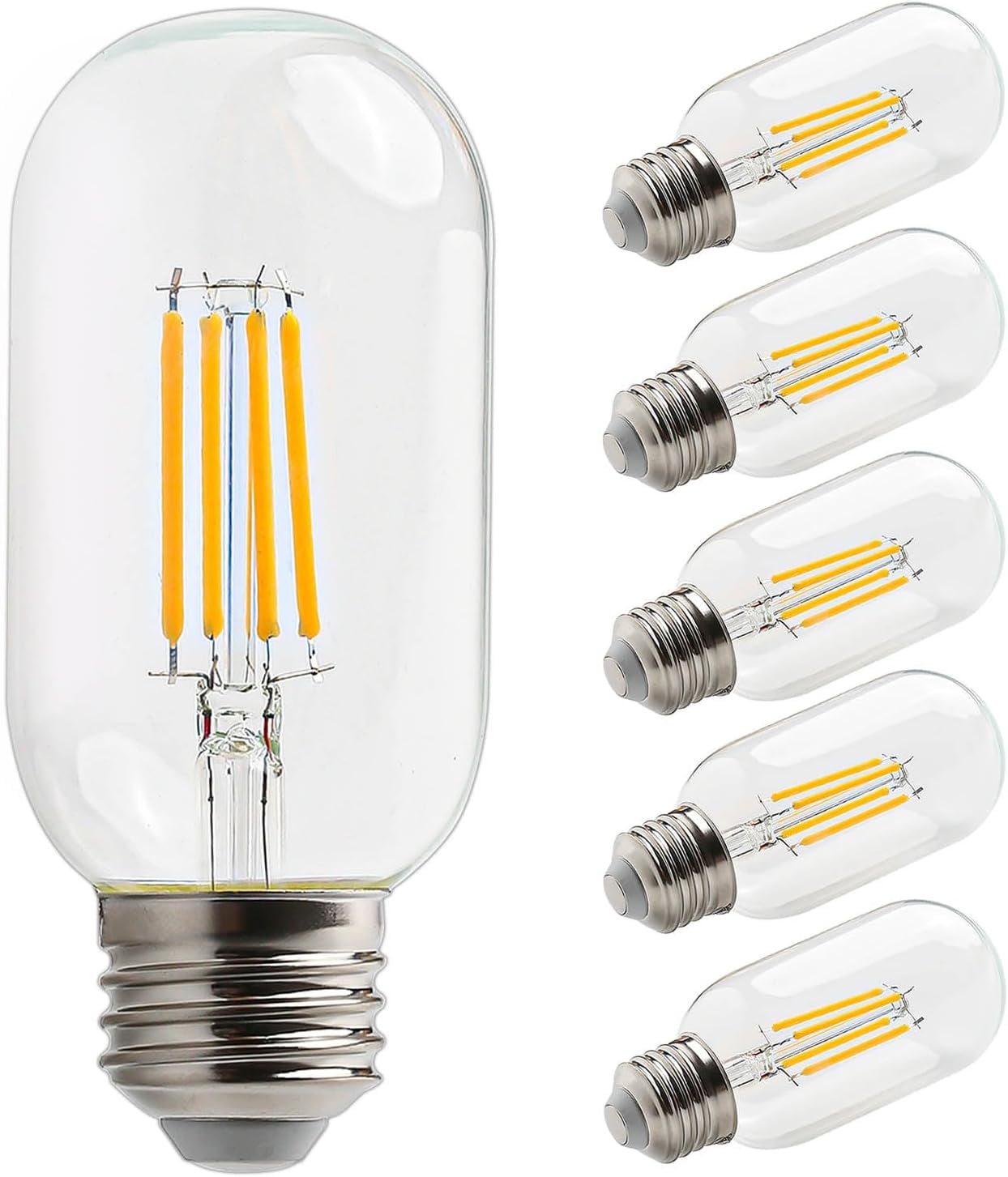 Seentech Dimmable T45 T14 Tubular Vintage Bulbs, E26 LED Edison Bulbs ...