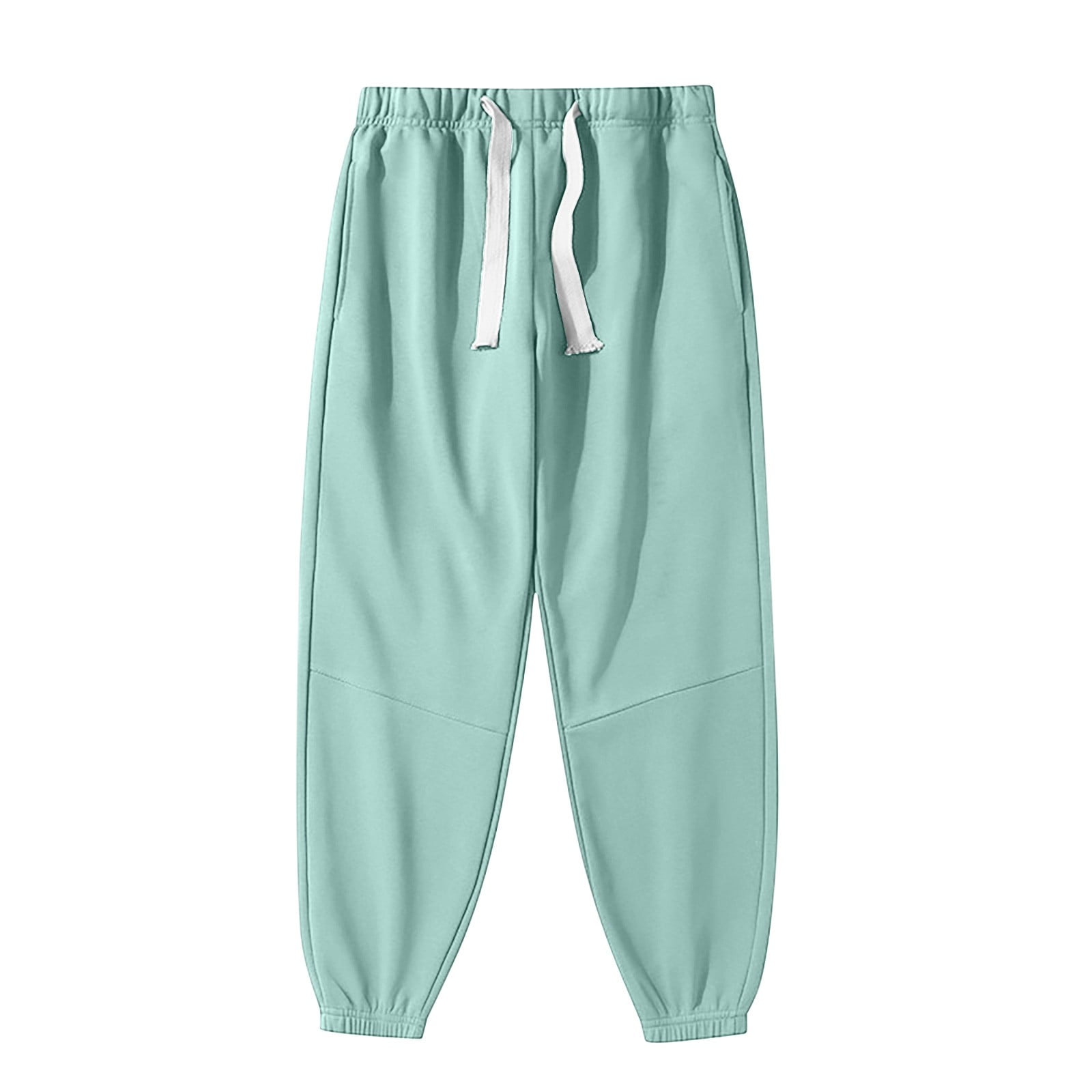 Seeotter Men's Casual Mid-Rise Waist Tapered Leg Close Bottom Jogger ...