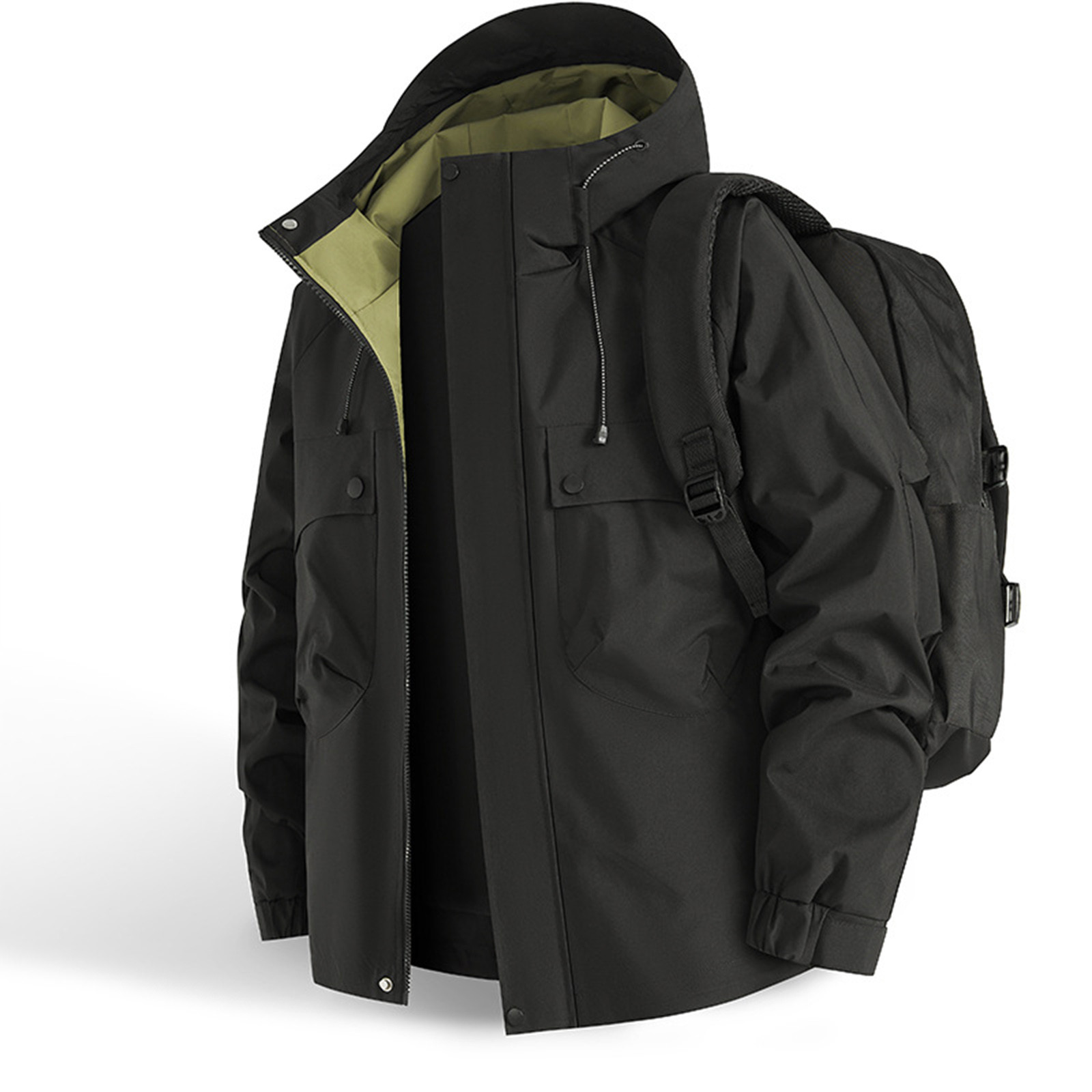 Seeotter Mens Jacket Casual Lightweight Hooded Windbreaker softshell ...