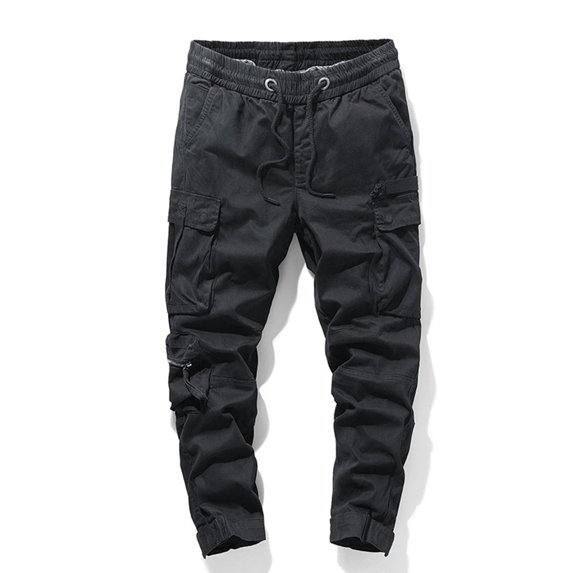 Seeotter Mens Multi Pockets Cargo Pants Button Fly Military Ripstop ...