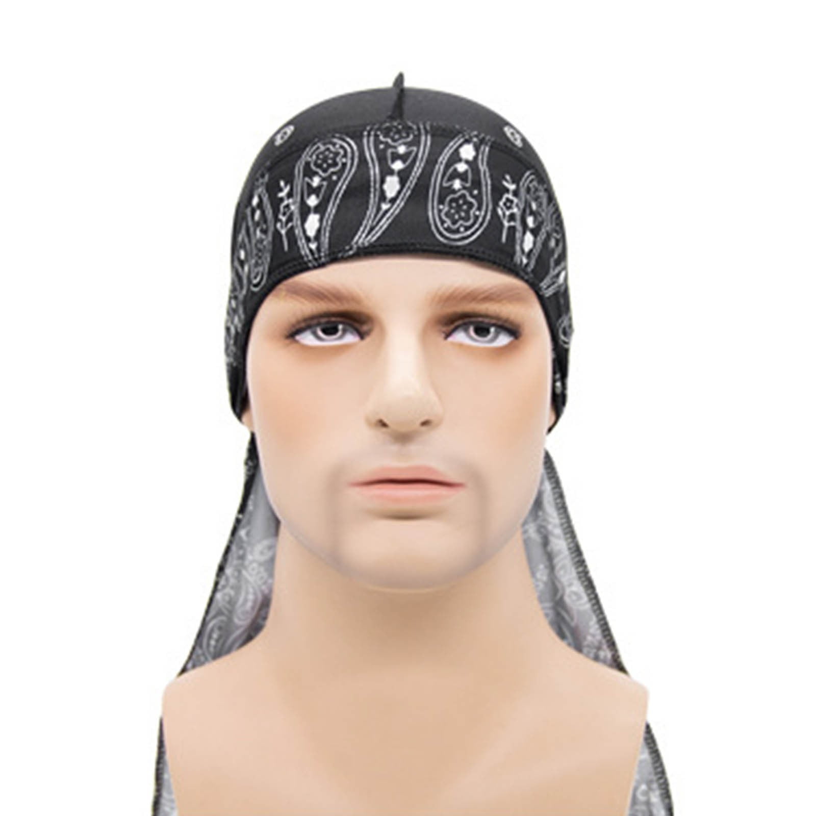 Seeotter Velvet Durag for Men Stretchable Luxury Wave Cap with Long ...