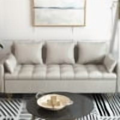 Seetaras 60" W Faux Leather Sofa Couch with Lift-Up Storage and Bolster ...