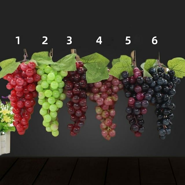 Seetaras Artificial Grape Fake Grapes Lifelike Fruits For Party Pub ...