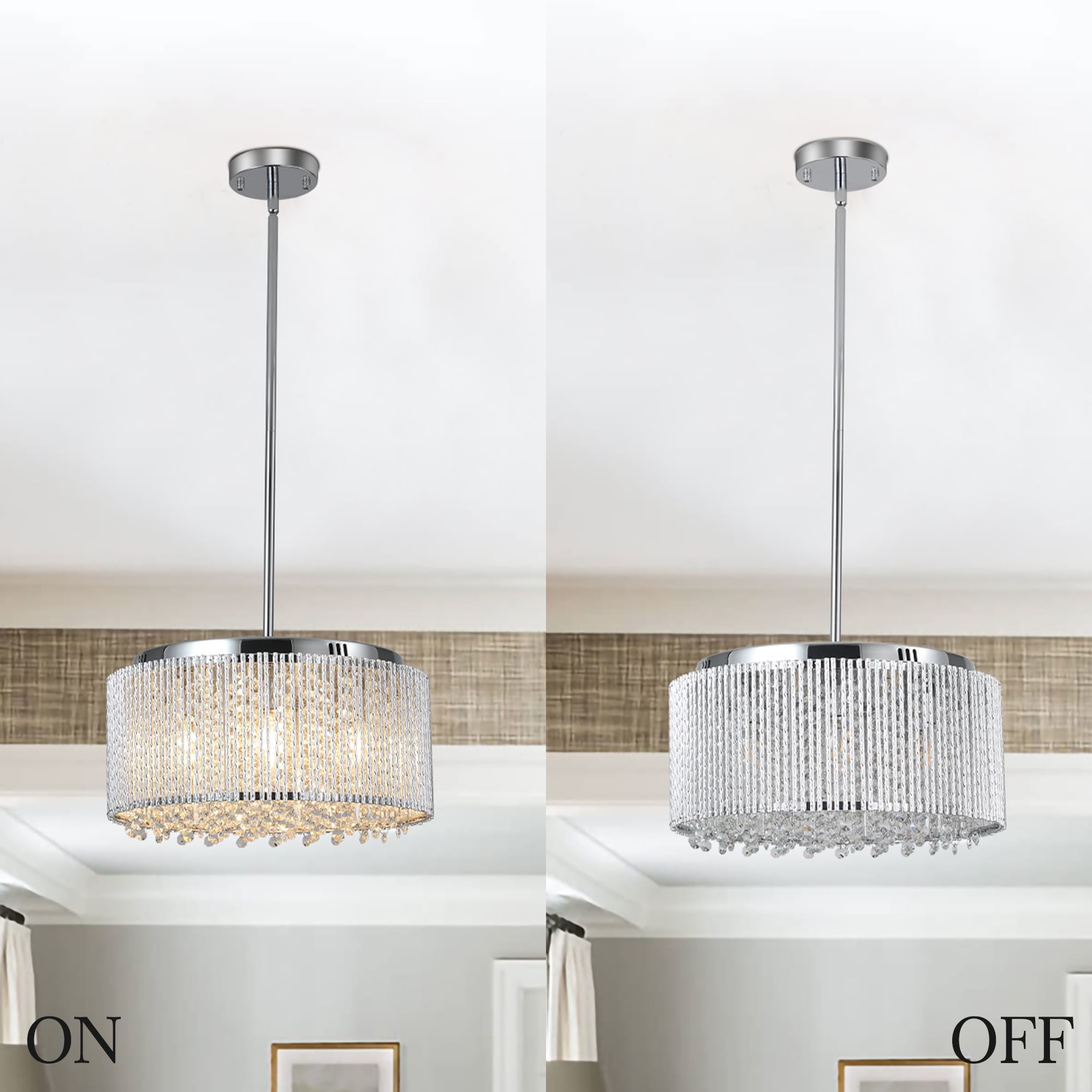 Seetaras Large Crystal Chandelier K9 Crystal Modern Round Chandelier ...