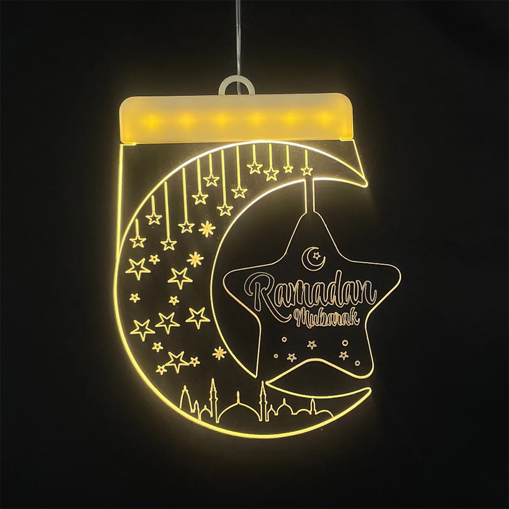 Seetaras Led Acrylic 3d Moon Star Light Hanging Ornament Home ...