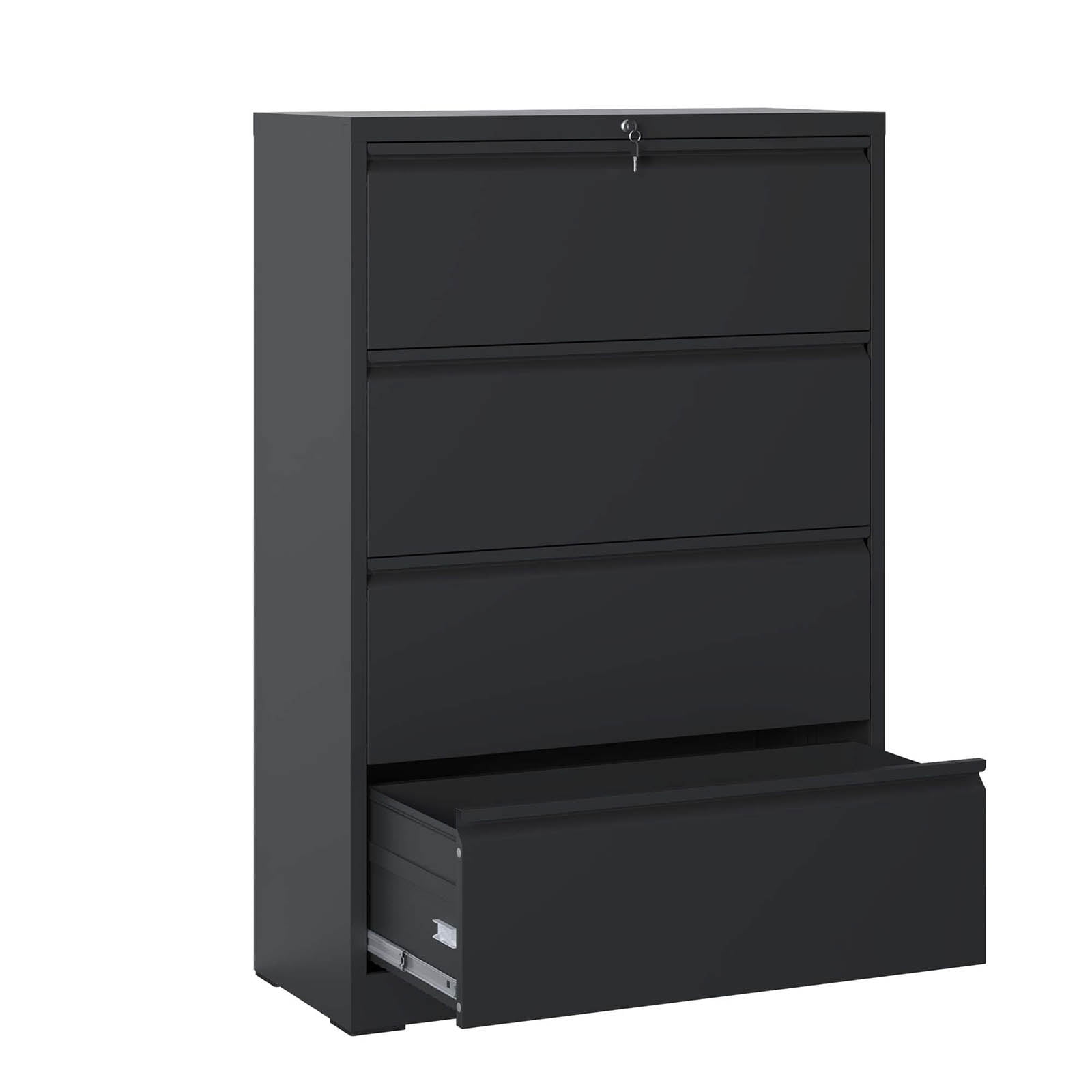 Seetaras Metal 4 Drawer Lateral File Cabinet,Office Filing Cabinet with ...
