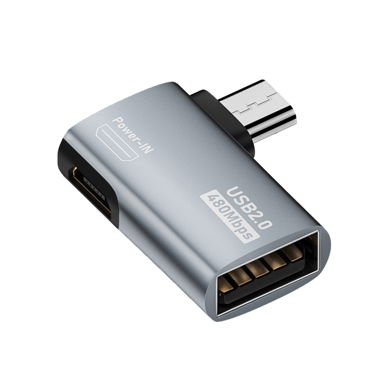 Seetaras OTG Cable Adapter 4K 90 Degree Left / Right Angle Powered ...