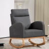 Seetaras Upholstered Rocking Chair Nursery Glider Chair, with Rubber ...