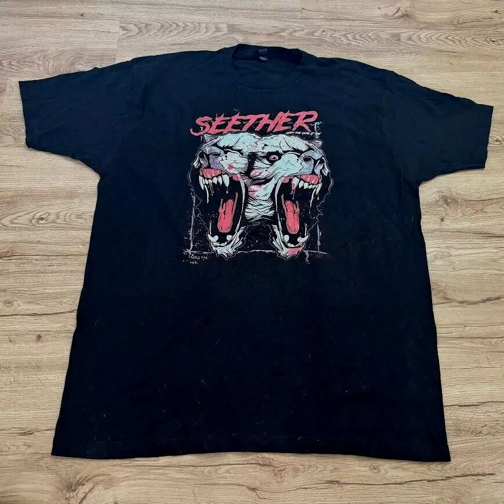 Seether Band Shirt Black Rock Metal Concert Mens Keep The Dogs at Bay ...