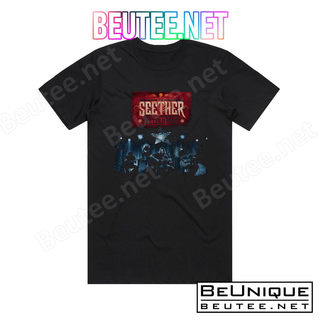 Seether One Cold Night Album Cover T-Shirt Shirt, Size Xl, Tee Navy New ...