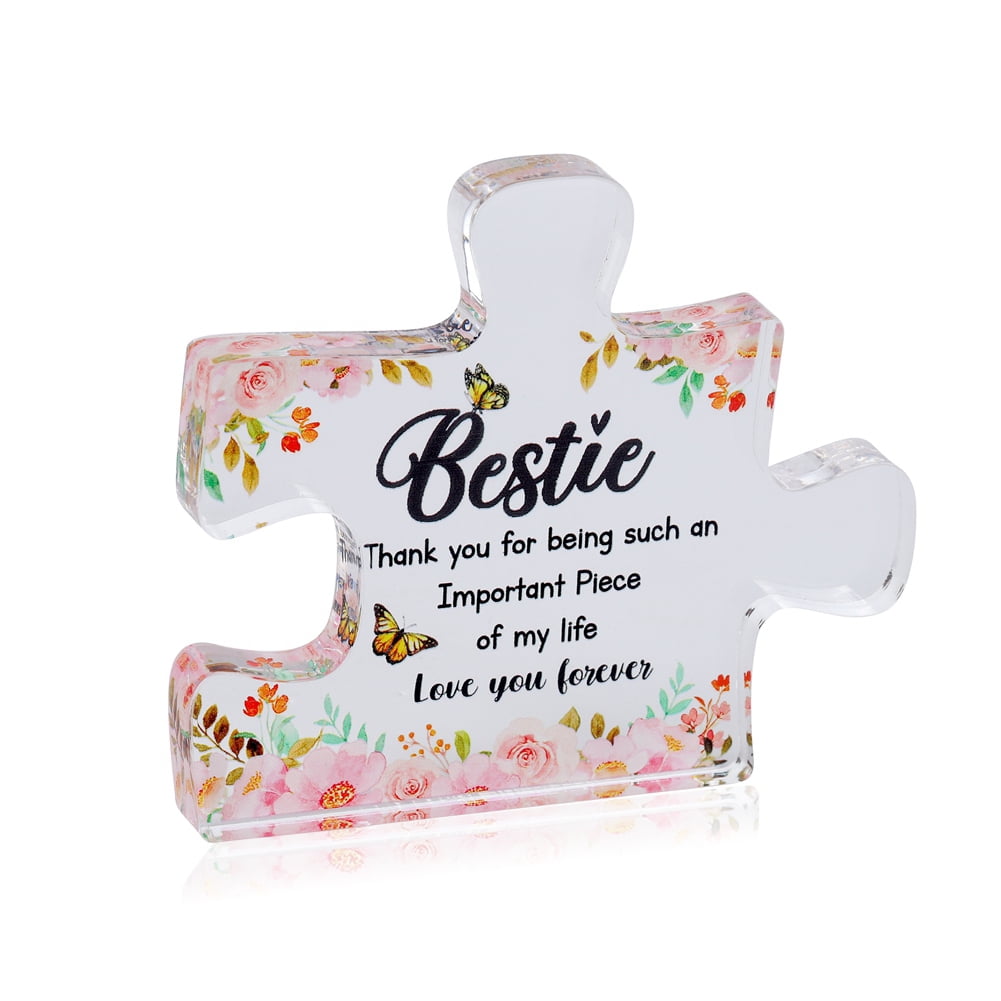 Seewan Bestie Friend Gifts for Bestie, Acrylic Block Puzzle Gifts for ...