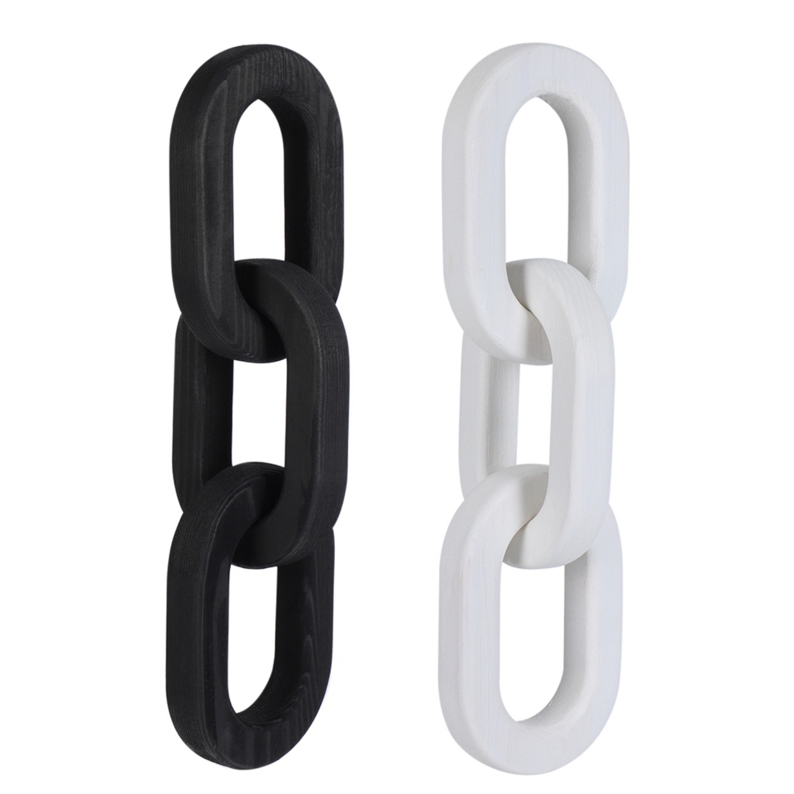 Seewan Bohemian Wooden Toroidal Buckle Chain Ornament Decoration 3 Link ...