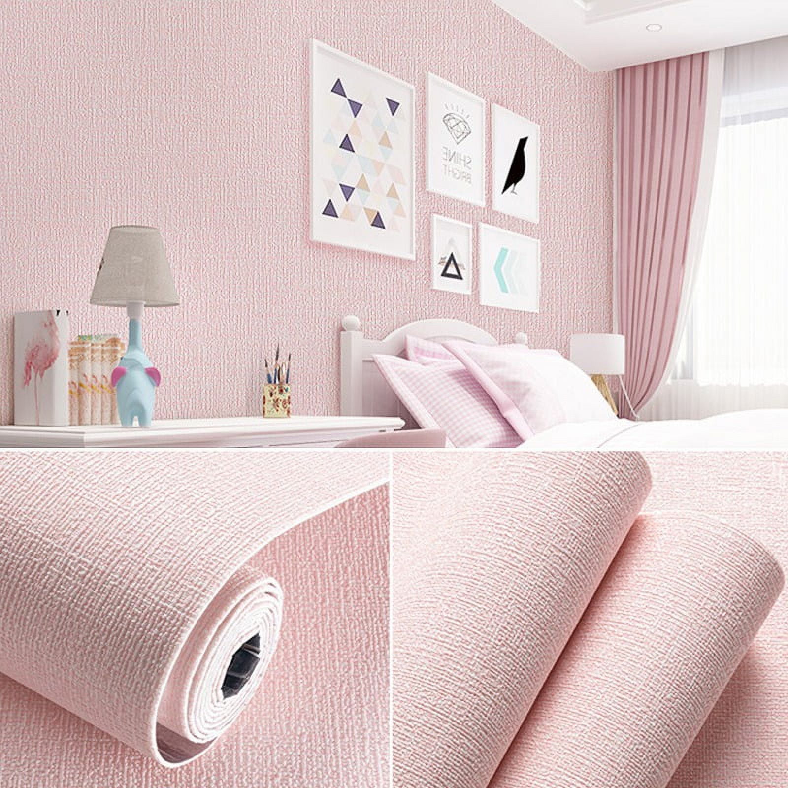 Seewan Self-Adhesive Linen Wallpaper Texture Wallpaper PVC Peel and ...