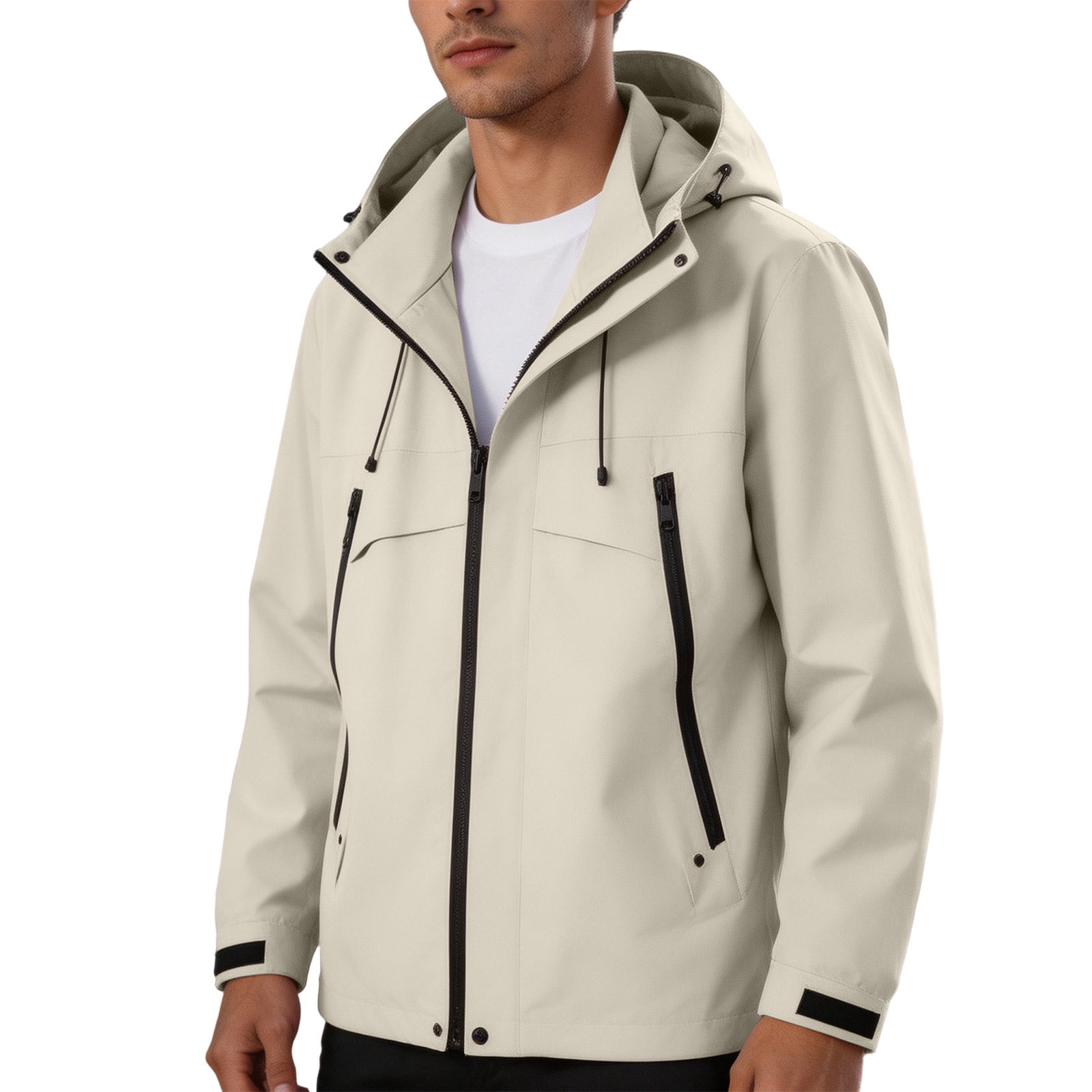 Seffadzy Unisex Outdoor Waterproof Windbreaker Jacket Windproof Thermal ...