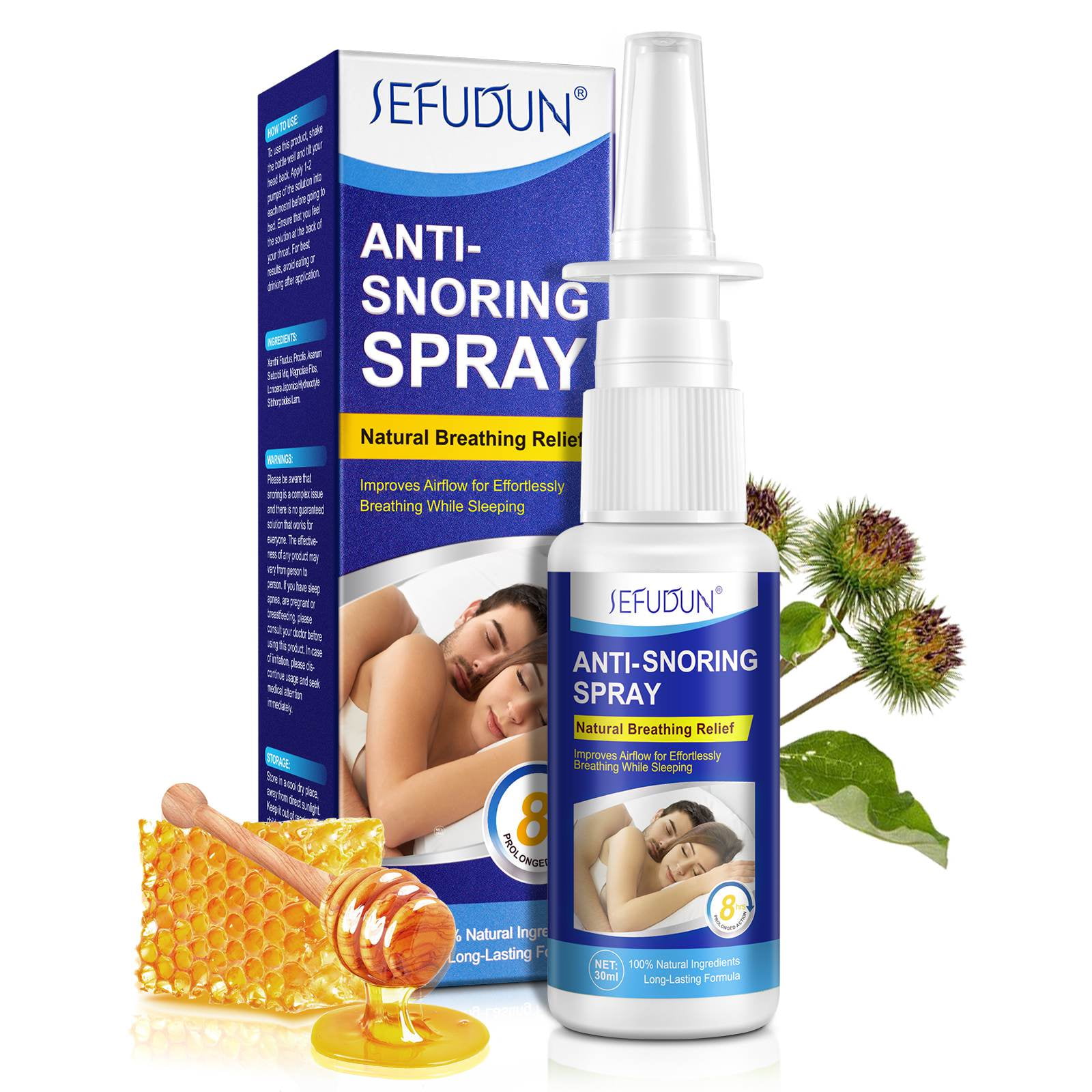 Sefudun Anti Snoring Spray, Fast Snore Stopper for Sound Sleep, 1.01 fl ...