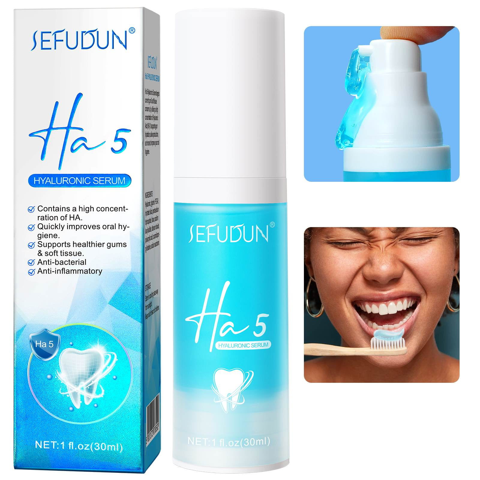 Sefudun Enamel Repairing Toothpaste HA-5 Hyaluronic Serum Toothpaste ...