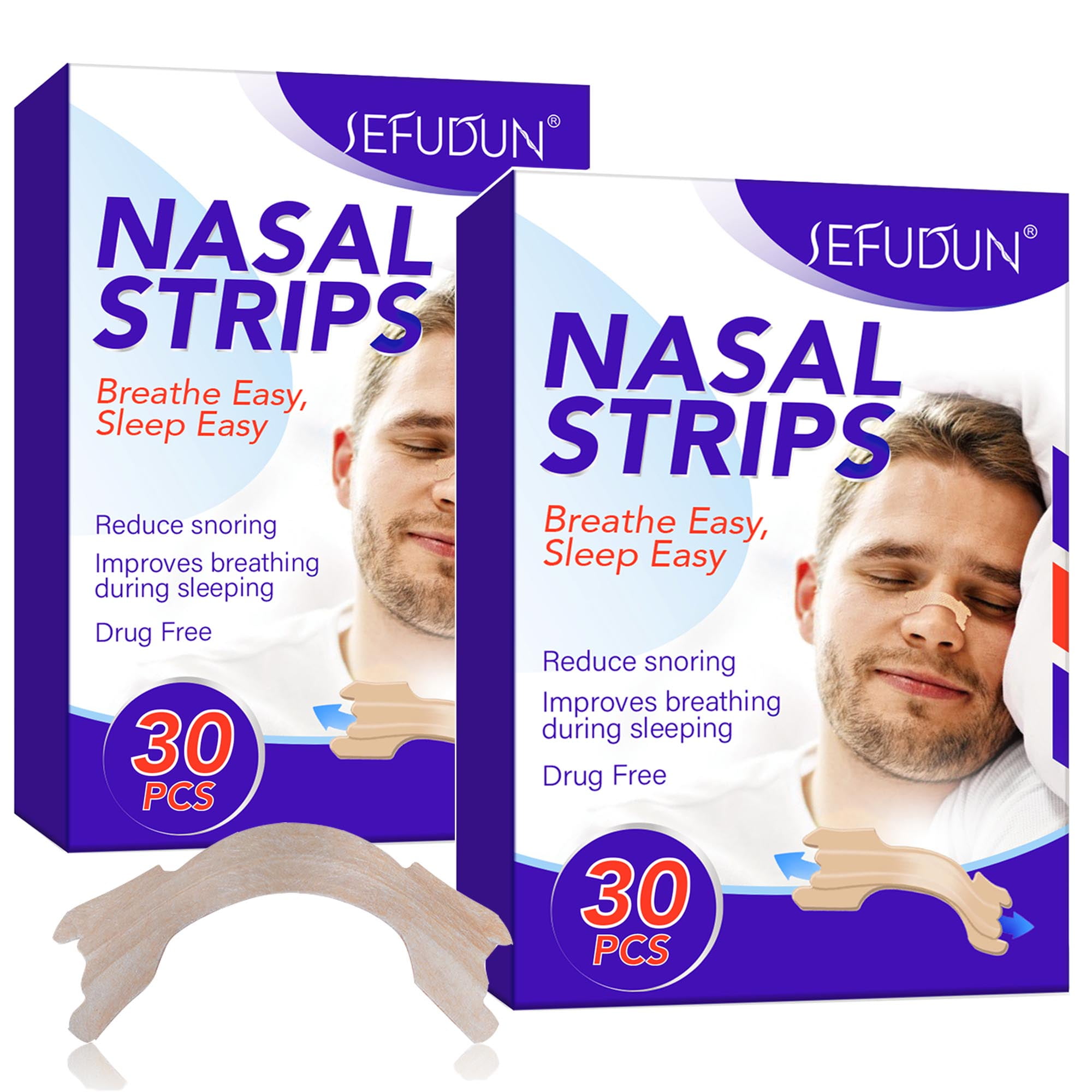 Sefudun Nasal Strips for Better Breathing - Anti Snoring - Improve ...